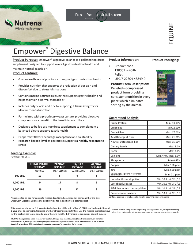 Empower Digestive Balance – O'NEAL'S FARM AND GARDEN