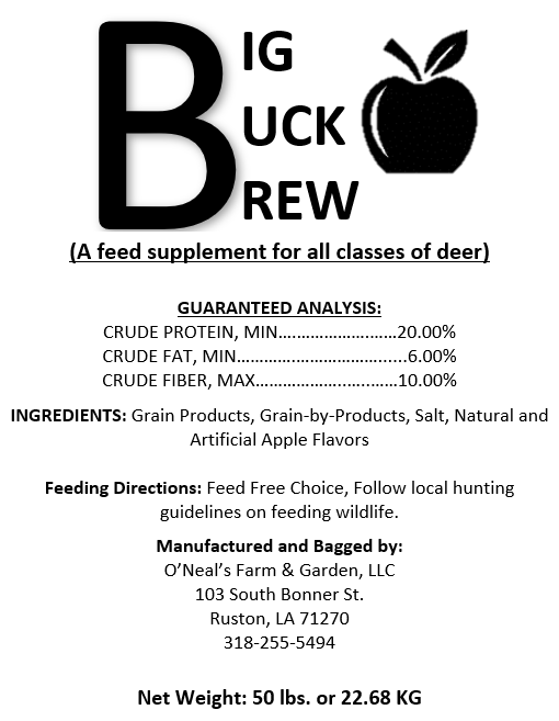 BIG BUCK BREW 50# – O'NEAL'S FARM AND GARDEN